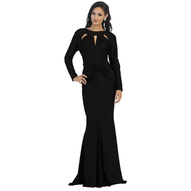 Simple Fit & Flare Evening Gown - Walmart.com