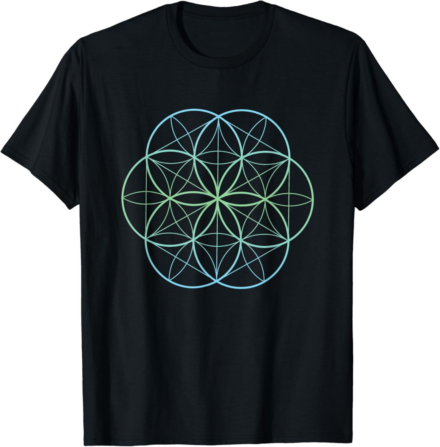 Simple Fit Flower Of Life Sacred Geometry Spiritual Clothes Men Women T ...