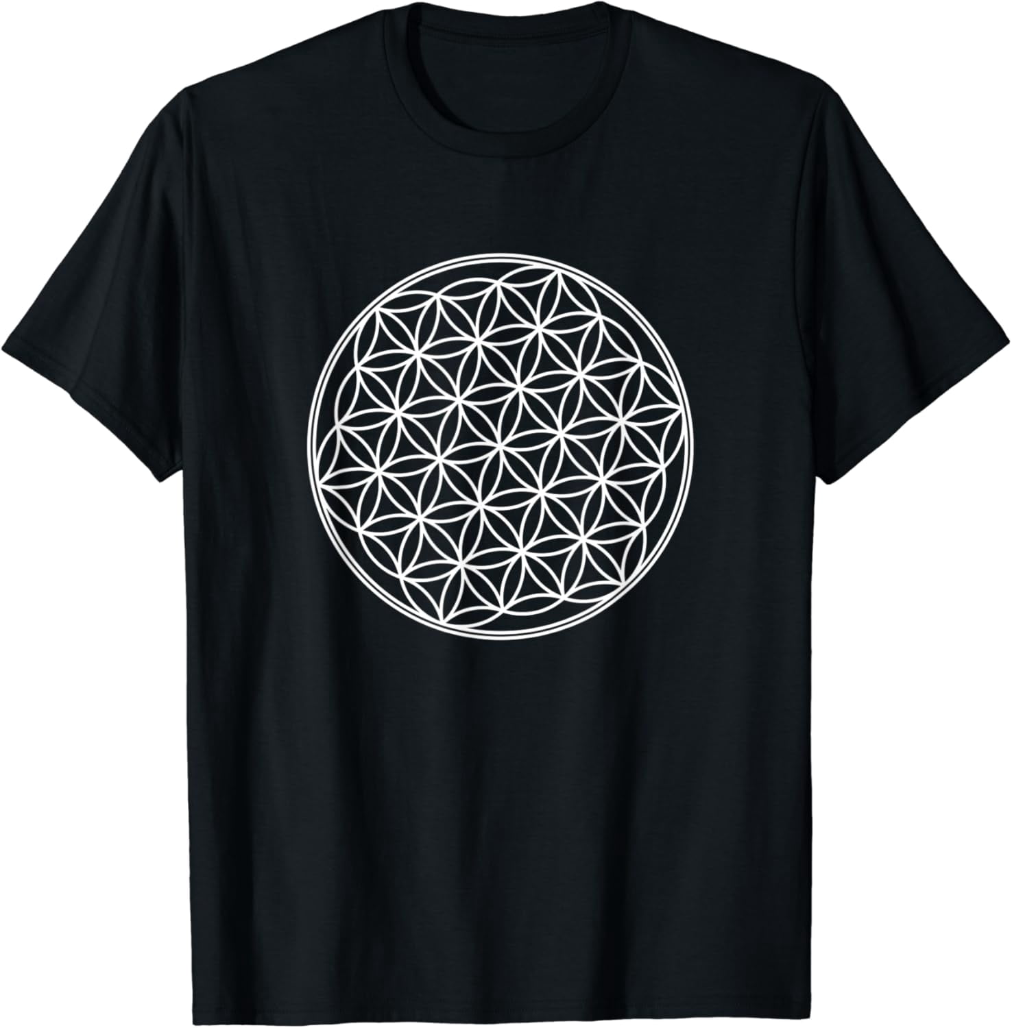 Simple Fit Flower Of Life Symbol: Sacred Geometry Cool Cycle Of Life T ...