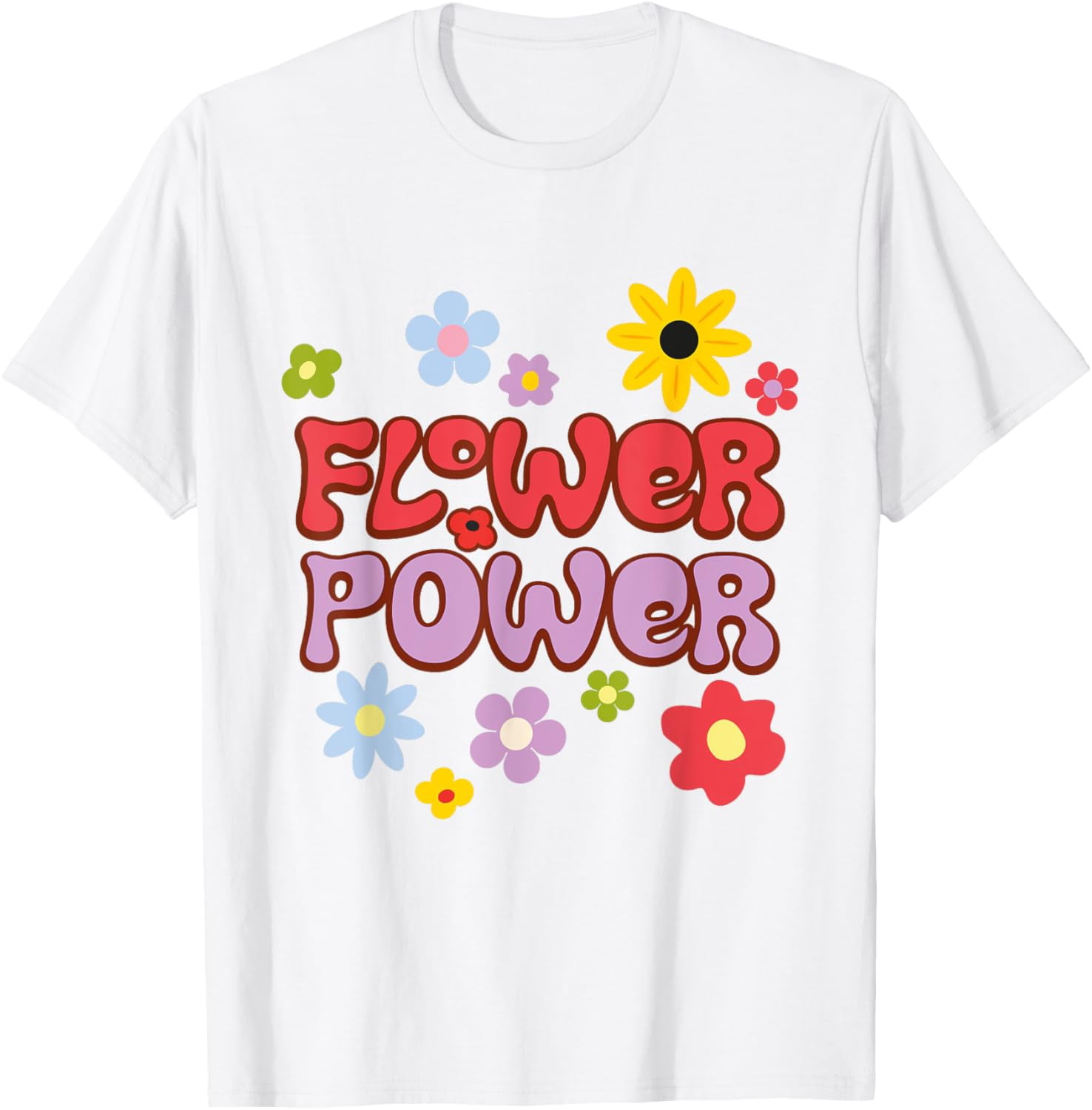 Simple Fit Flower Power Lucky Statet-Shirt - Walmart.com