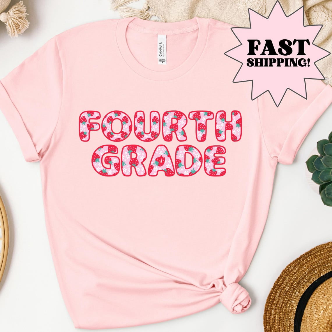 Simple Fit Fourth Grade Teacher Shirt, Grade Level Teacher Shirts ...
