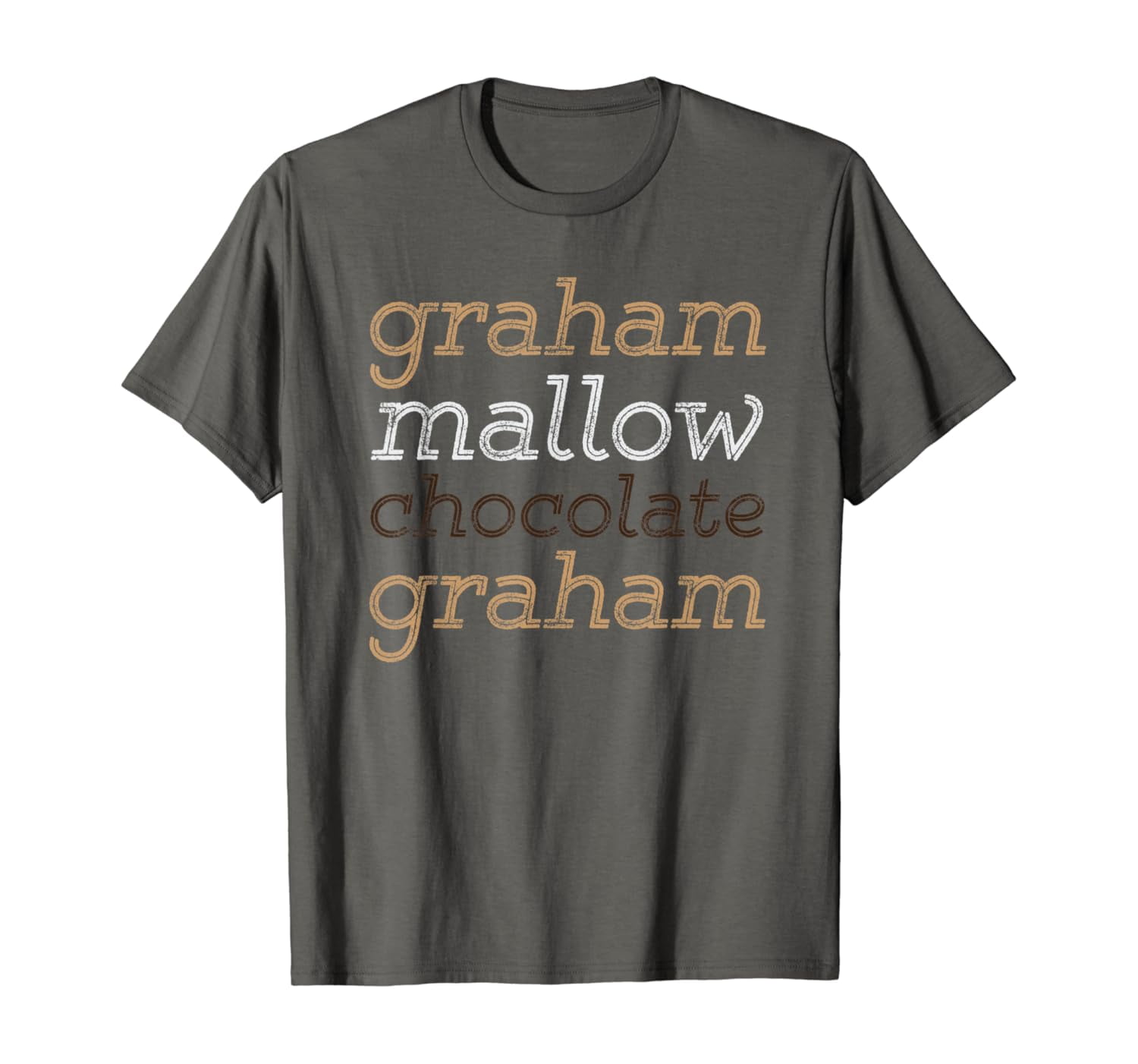 Simple Fit Funny Camping Smores Graham Cracker Marshmallow Chocolate T ...