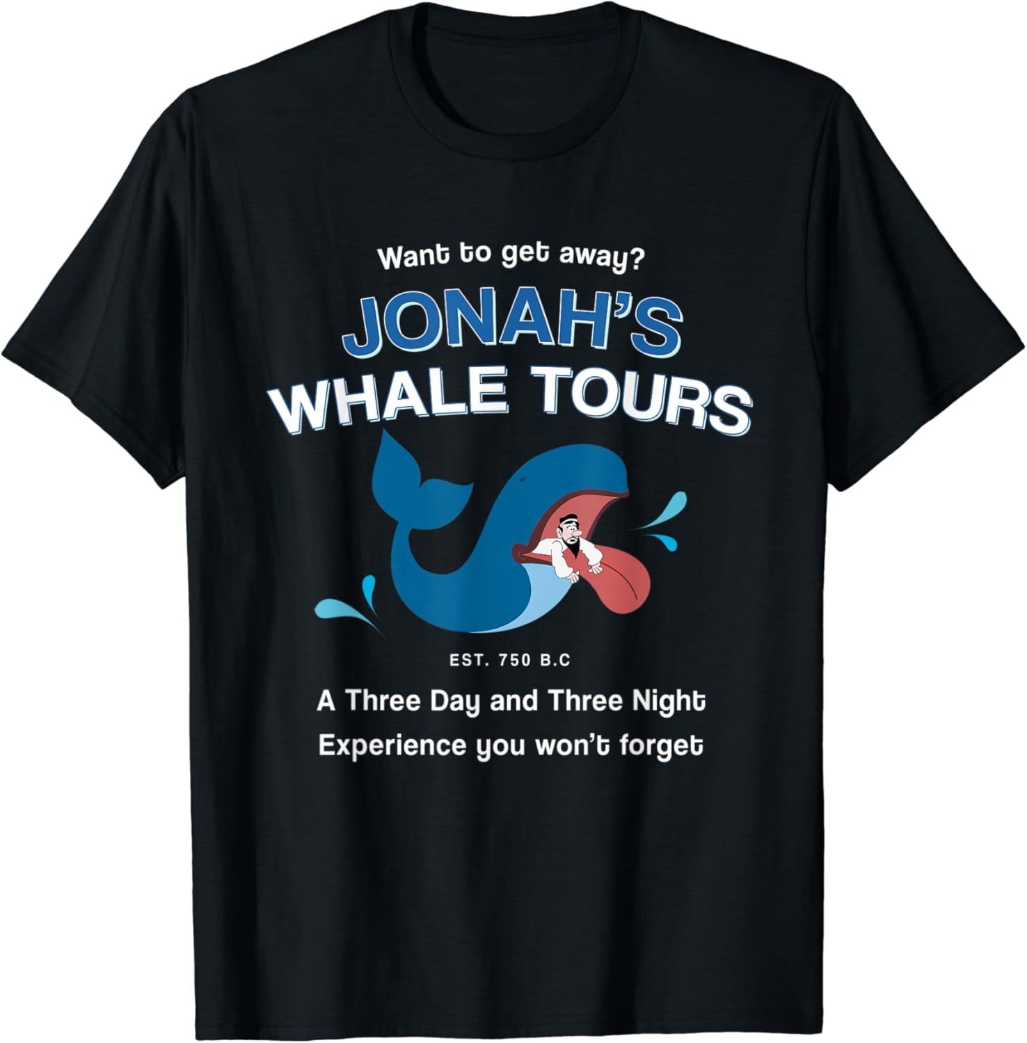 Simple Fit Funny Christian Gifts Religious Bible Verse Jonah'S Whale T ...