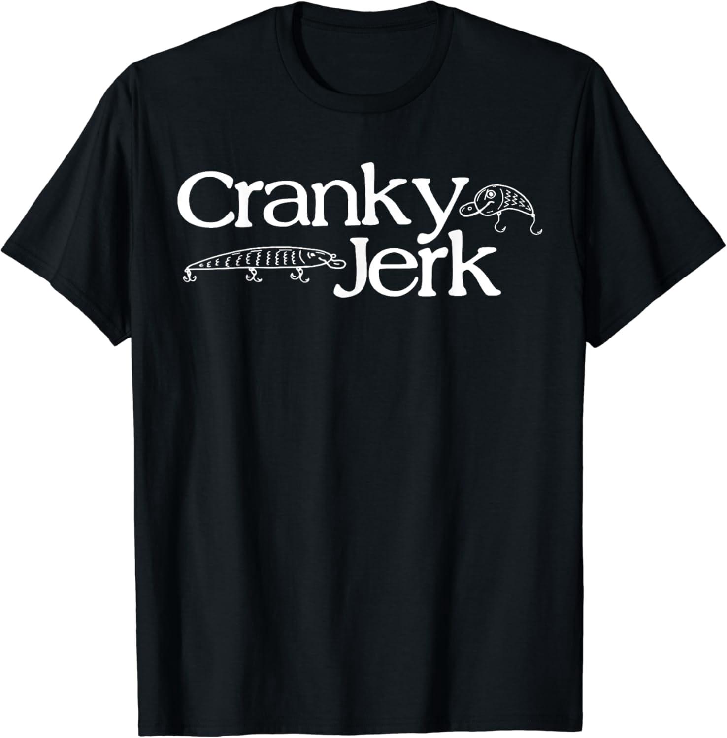 Simple Fit Funny Cranky Vintage Mens Outdoor Fishing Lure Humor T-Shirt ...