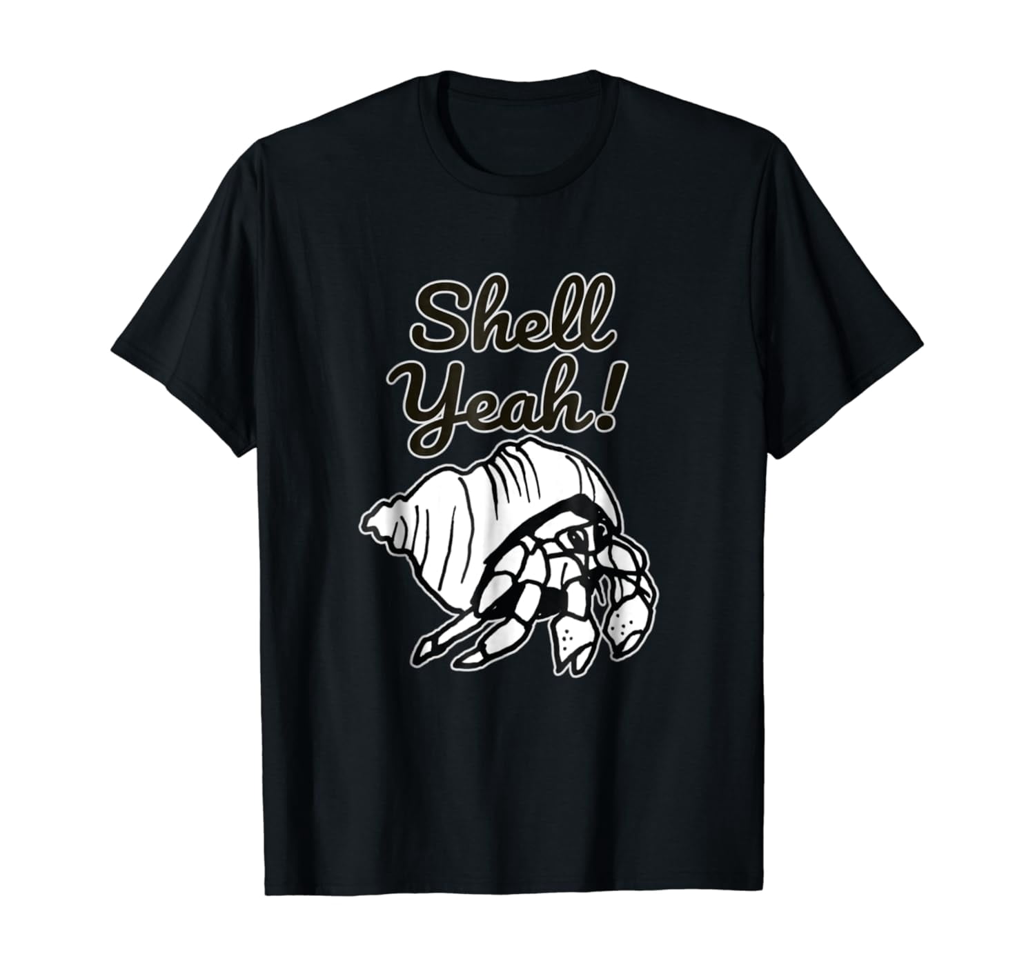 Simple Fit Funny Hermit Crab In Seashell Tee - 'Shell Yeah' Quote ...