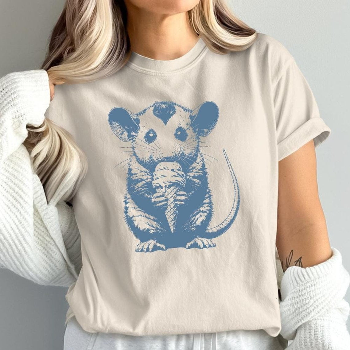 Simple Fit Funny Opossum Shirt, Summer Tee, Critter Shirts, Opossum ...