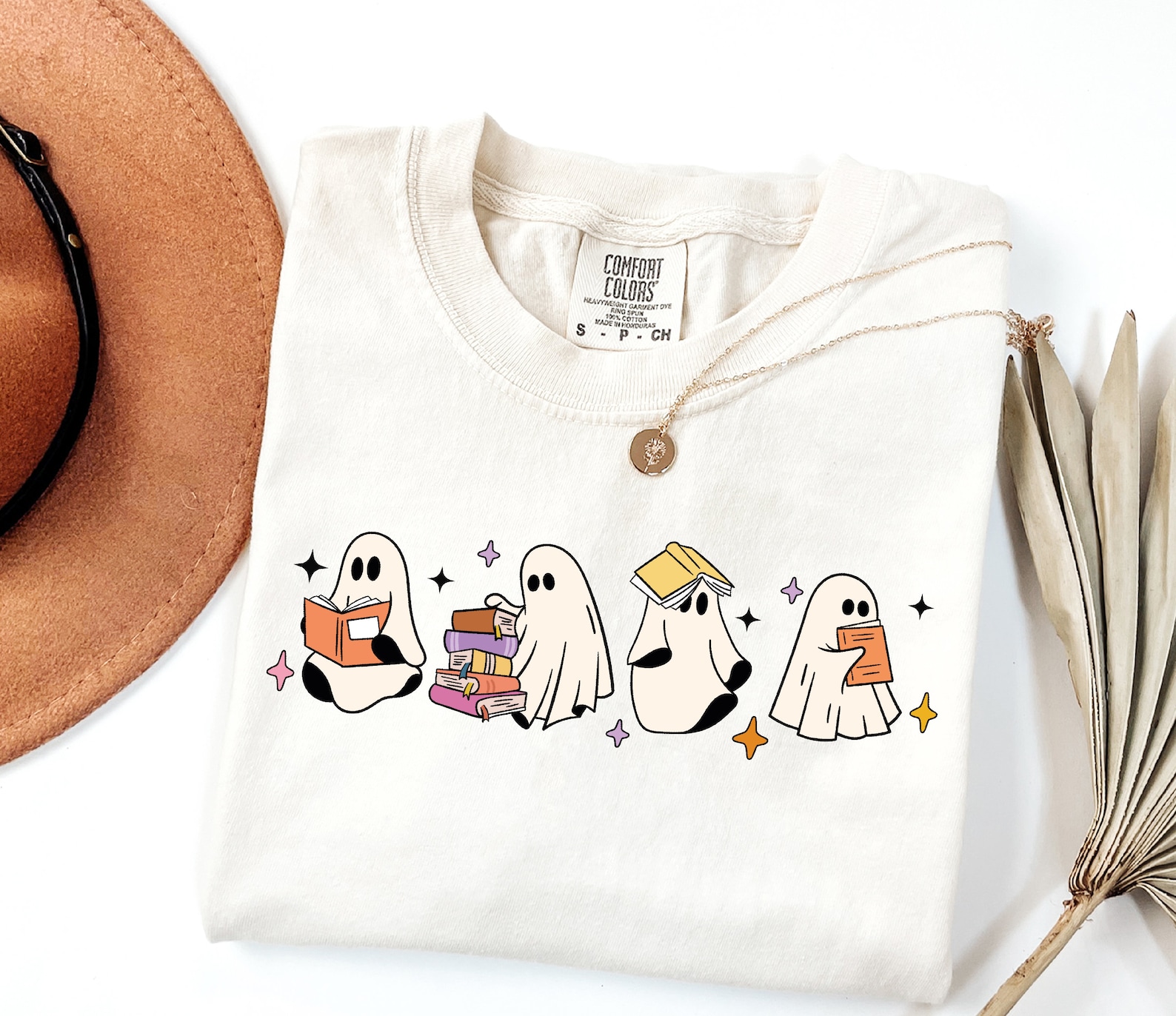 Simple Fit Ghosts Reading Books Shirt, Books Lover Ghost Gift, Cute ...