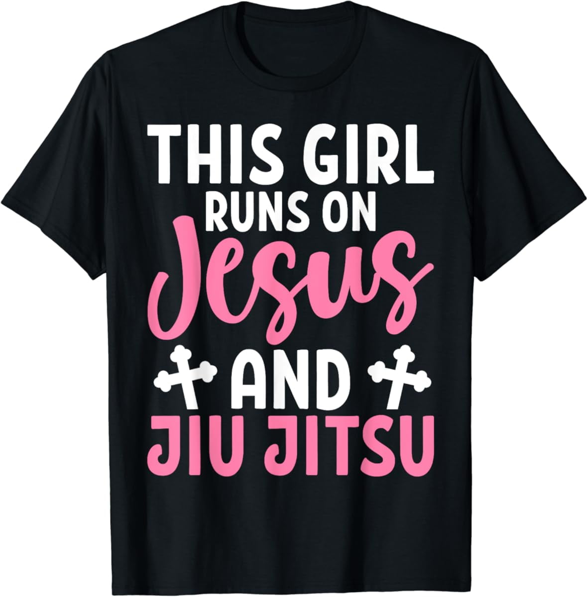 Simple Fit Girl Runs On Jesus Jiu Jitsu BJJ Martial Arts Christian T ...