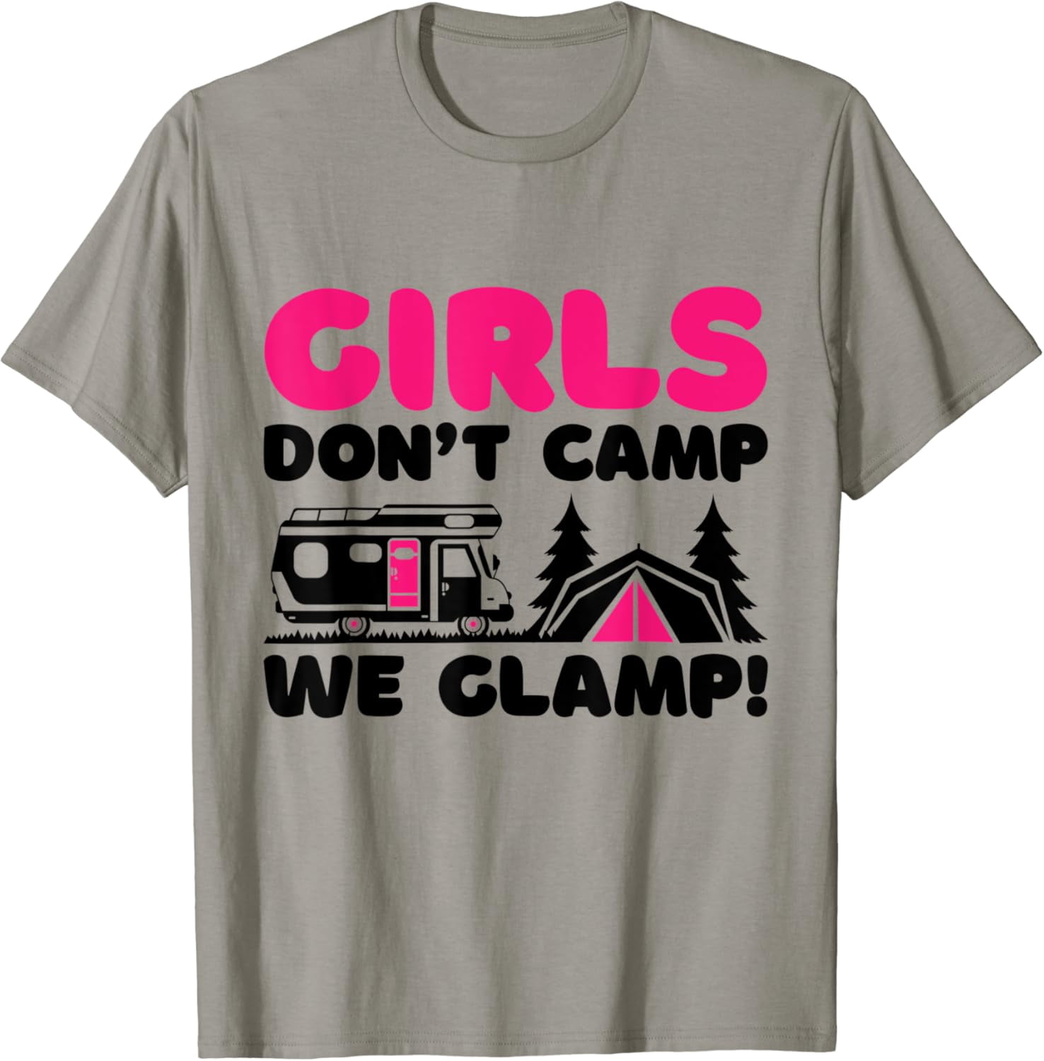 Simple Fit Girls Don'T Camp We Glamp, Camper Girl Glamper Camping T ...