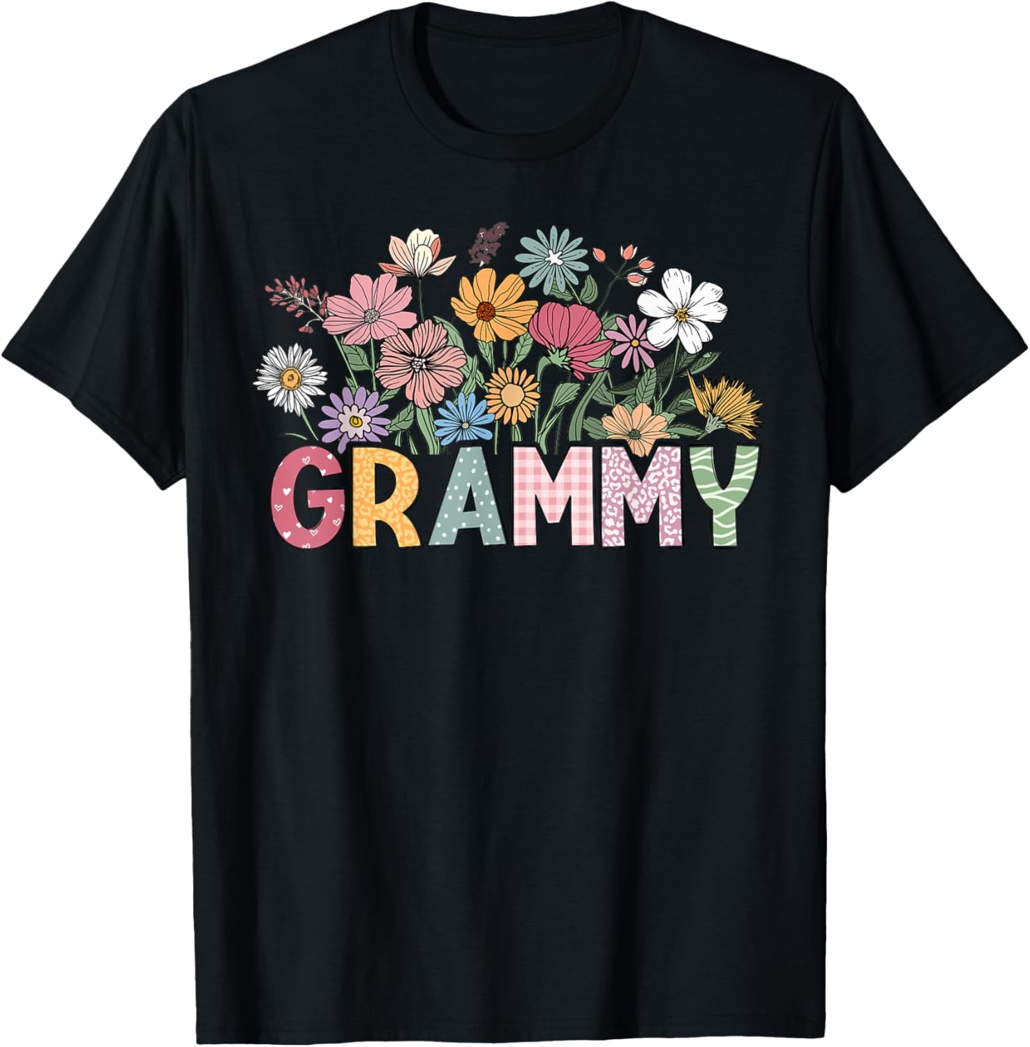 Simple Fit Grammy Mothers Day Shirt For Grandma Wildflower Floral Women ...
