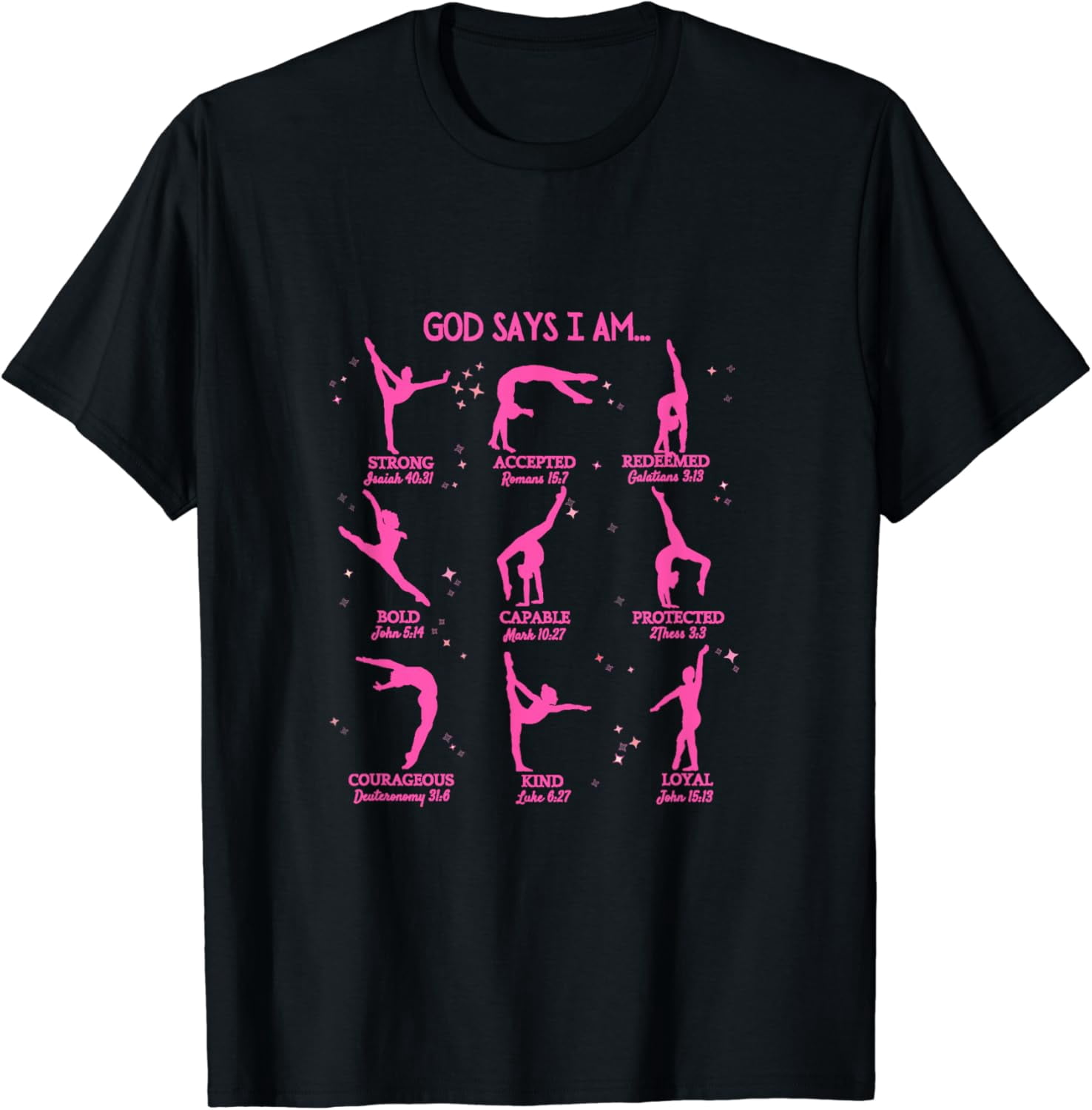 Simple Fit Gymnastics God Says I Am Bible Verse Gymnast Christian ...