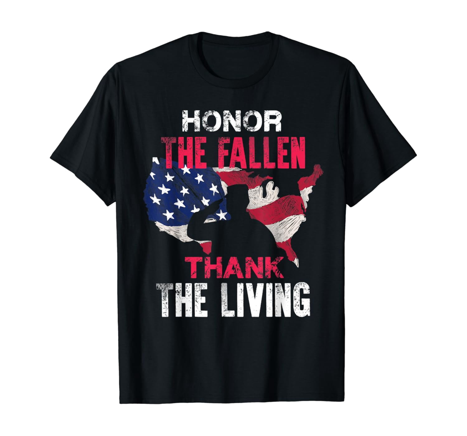 Simple Fit Honor The Fallen Veteran Themed Military Support T Shirt ...