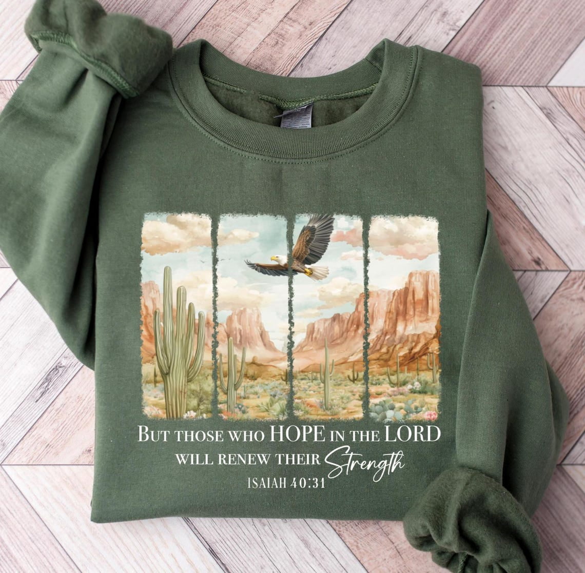 Simple Fit Those Who Hope In The Lord, Christian Shirt, Bible Verse ...