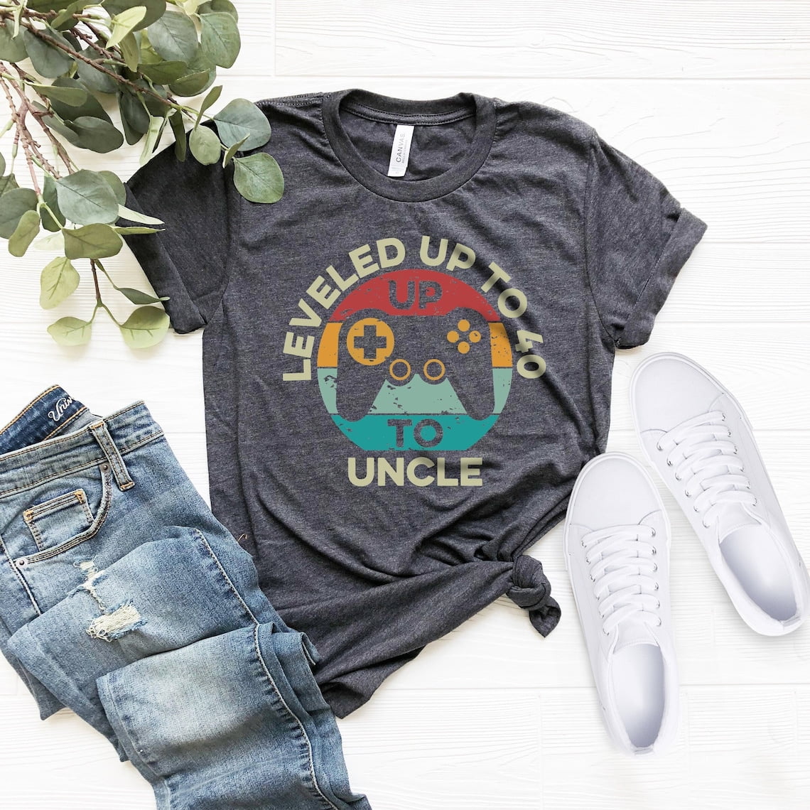 Simple Fit I Leveled Up To 40 To Uncle Shirt, Funny Baby Announcement ...