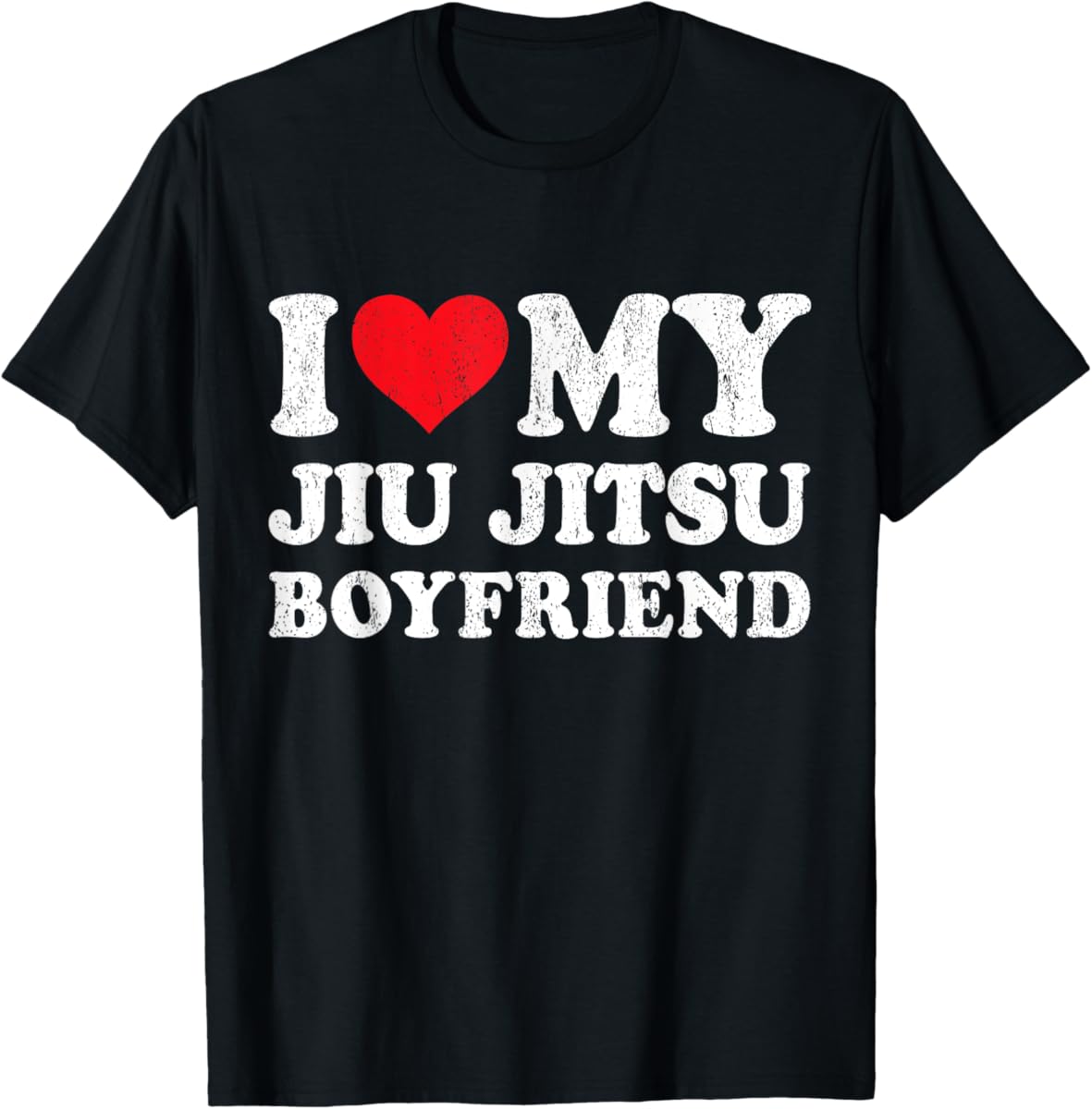 Simple Fit I Love My Jiu Jitsu Boyfriend Girlfriend Valentines T-Shirt ...