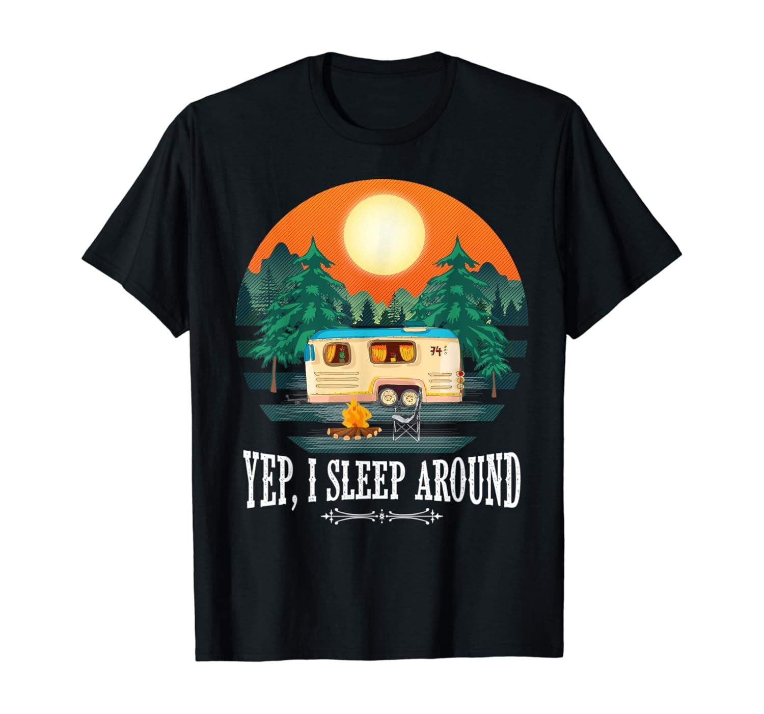 Simple Fit I Sleep Around Funny Camping Gear Gifts For Brother And Dad ...