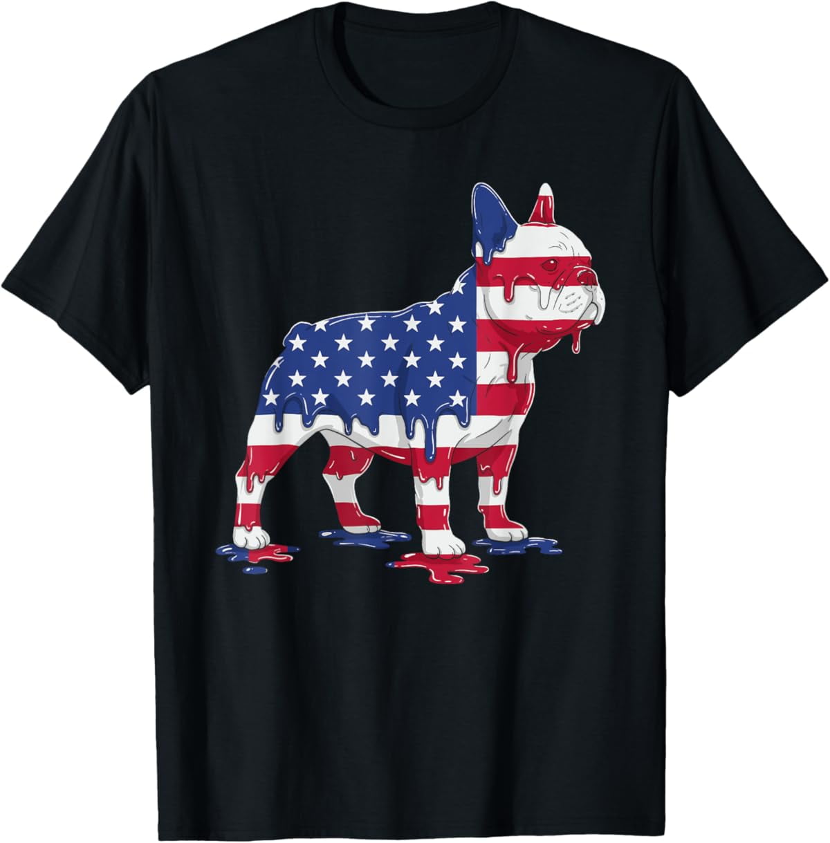 Simple Fit Ice Cream Drip French Bulldog American Usa Flag 4Th Of July ...
