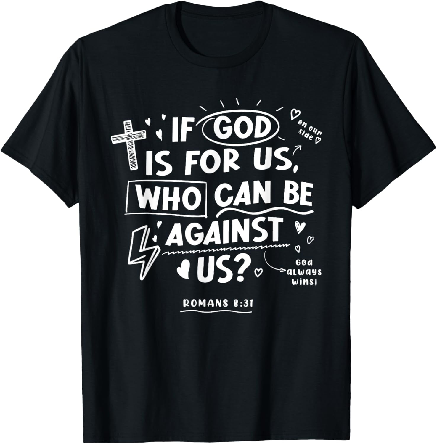 Simple Fit If God Is For Us Who Can-Be Against Us Bible Verse Christian ...
