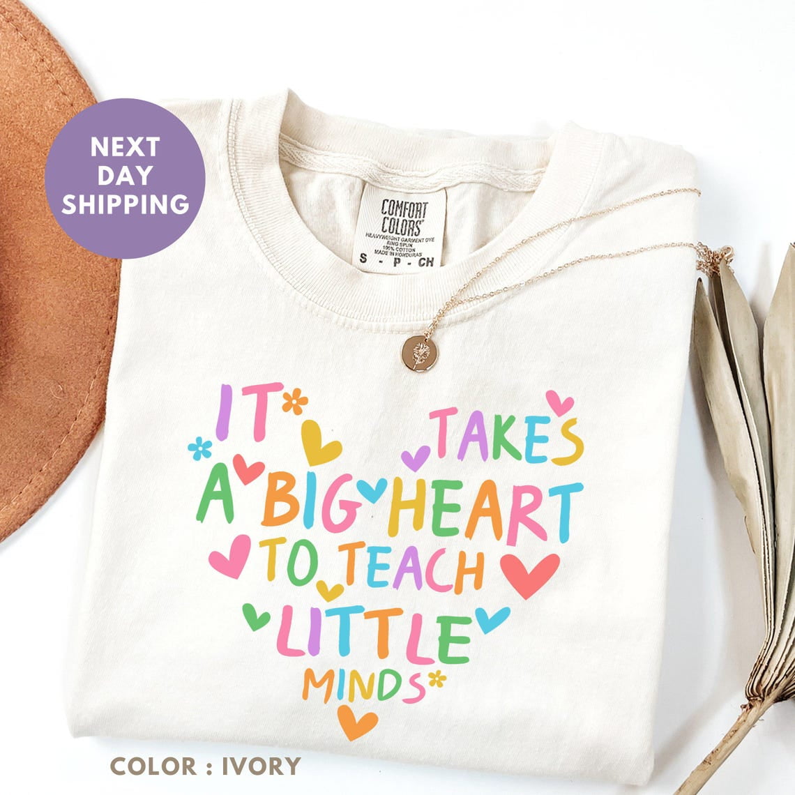 Simple Fit It Takes a Big Heart To Teach Little Minds Shirt, Teacher ...