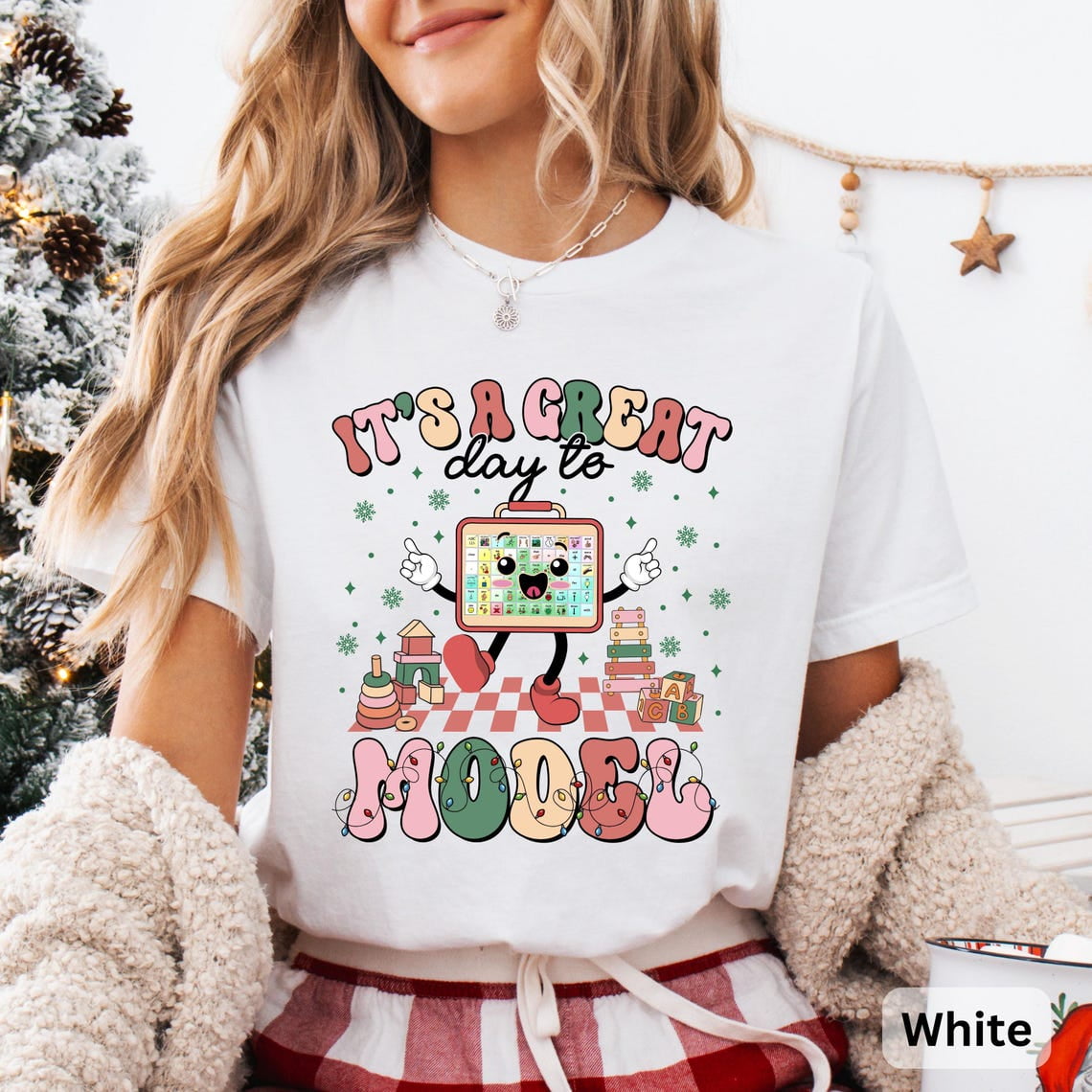 Simple Fit It's A Great Day to Model AAC Device Shirt, SLP Therapist ...