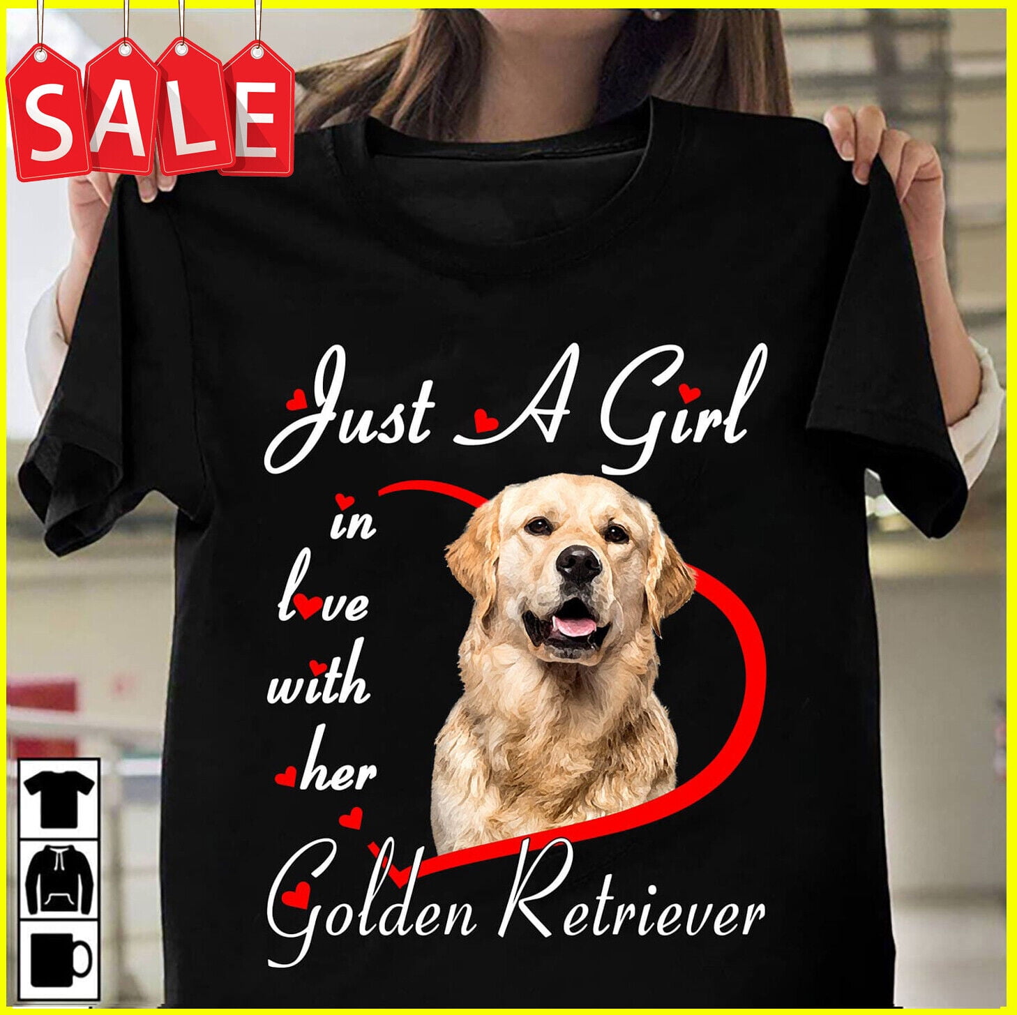 Simple Fit Just A Girl In Love With Her Golden Retriever - Girl Loves Golden, Girls Who ... Gift ...