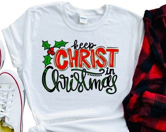 Simple Fit Keep Christ In Shirt, Family Shirts, Matching Shirts, Christ ...