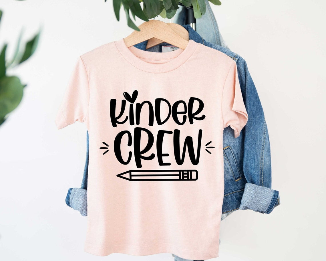 Simple Fit Kinder Crew Shirt, Kindergarten Teacher Shirt, Kindergarten ...