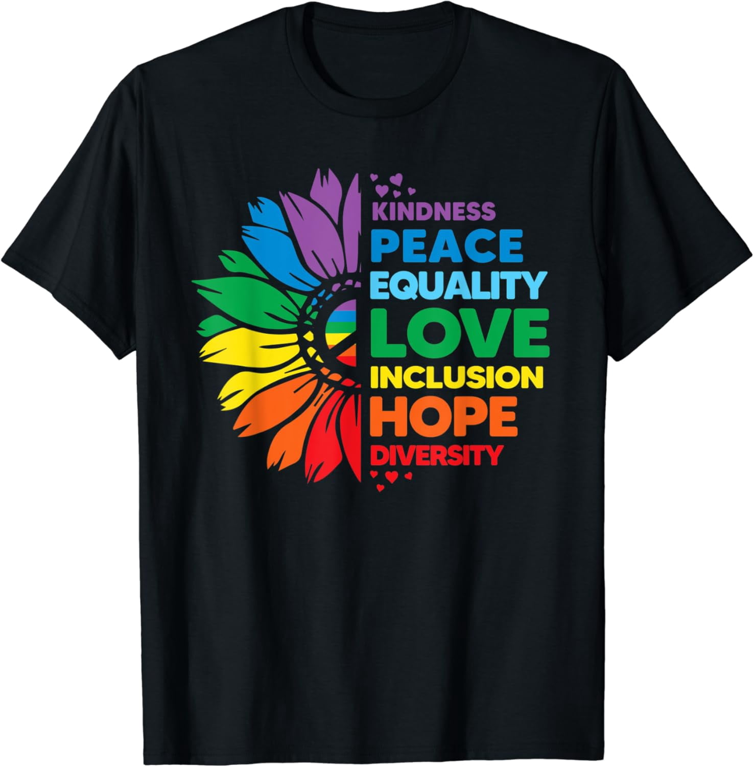 Simple Fit Kindness Peace Equality Love Inclusion Hope Diversity Flower ...