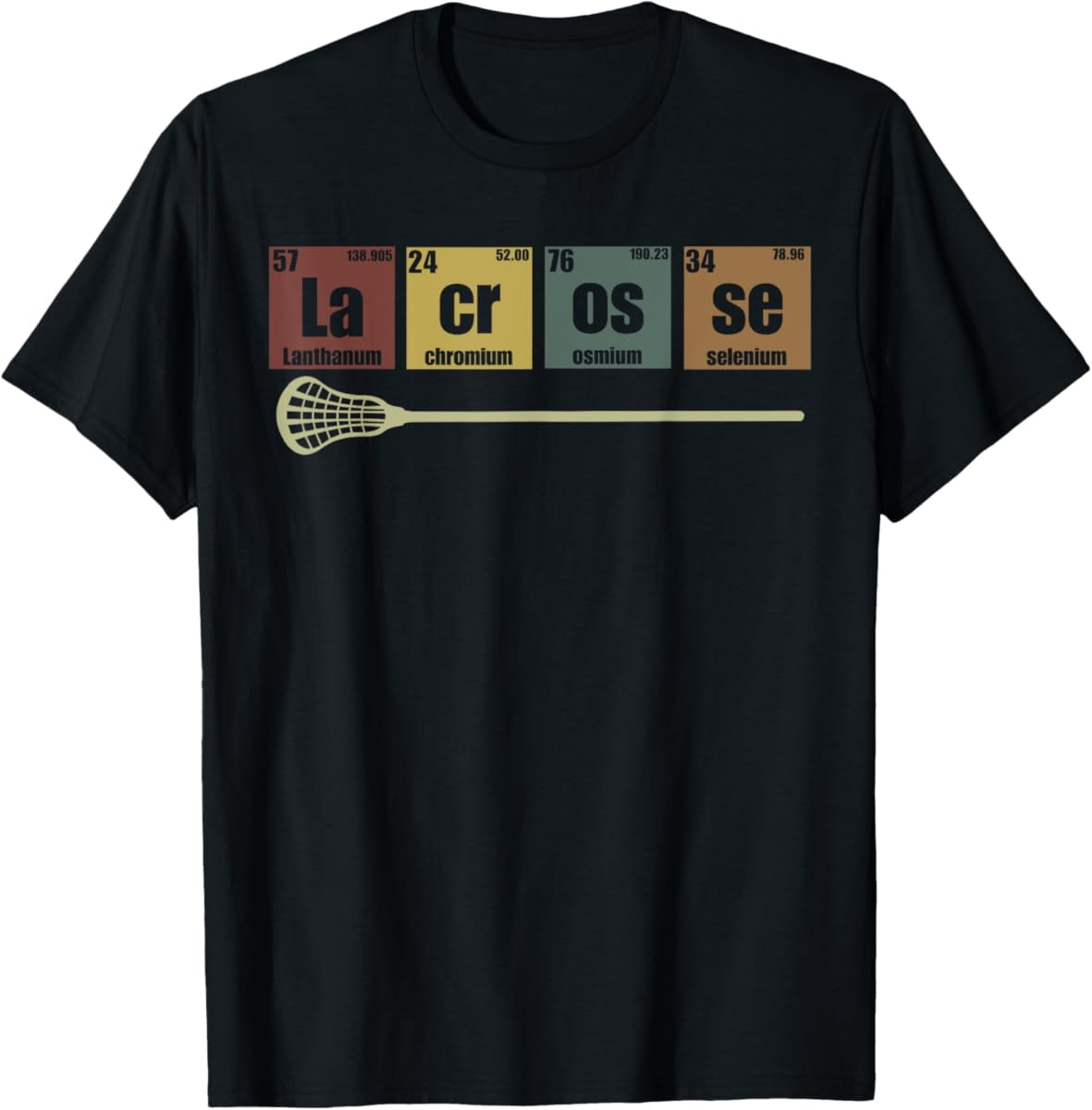 Simple Fit Lacrosse Periodic Table Of Elements Vintage Lacrosse T-Shirt ...