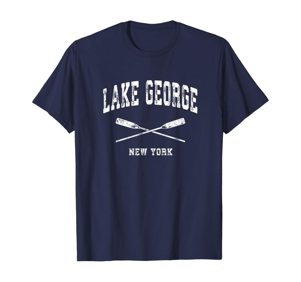 Simple Fit Lake George New York Vintage Nautical Crossed Oars T-Shirt ...