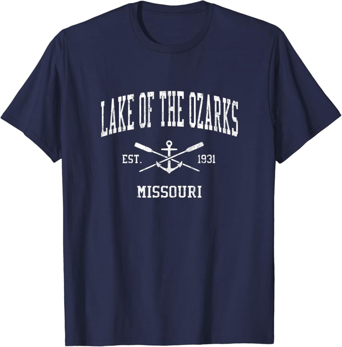 Simple Fit Lake Of The Ozarks Mo Vintage Crossed Oars & Boat Anchor Spo ...