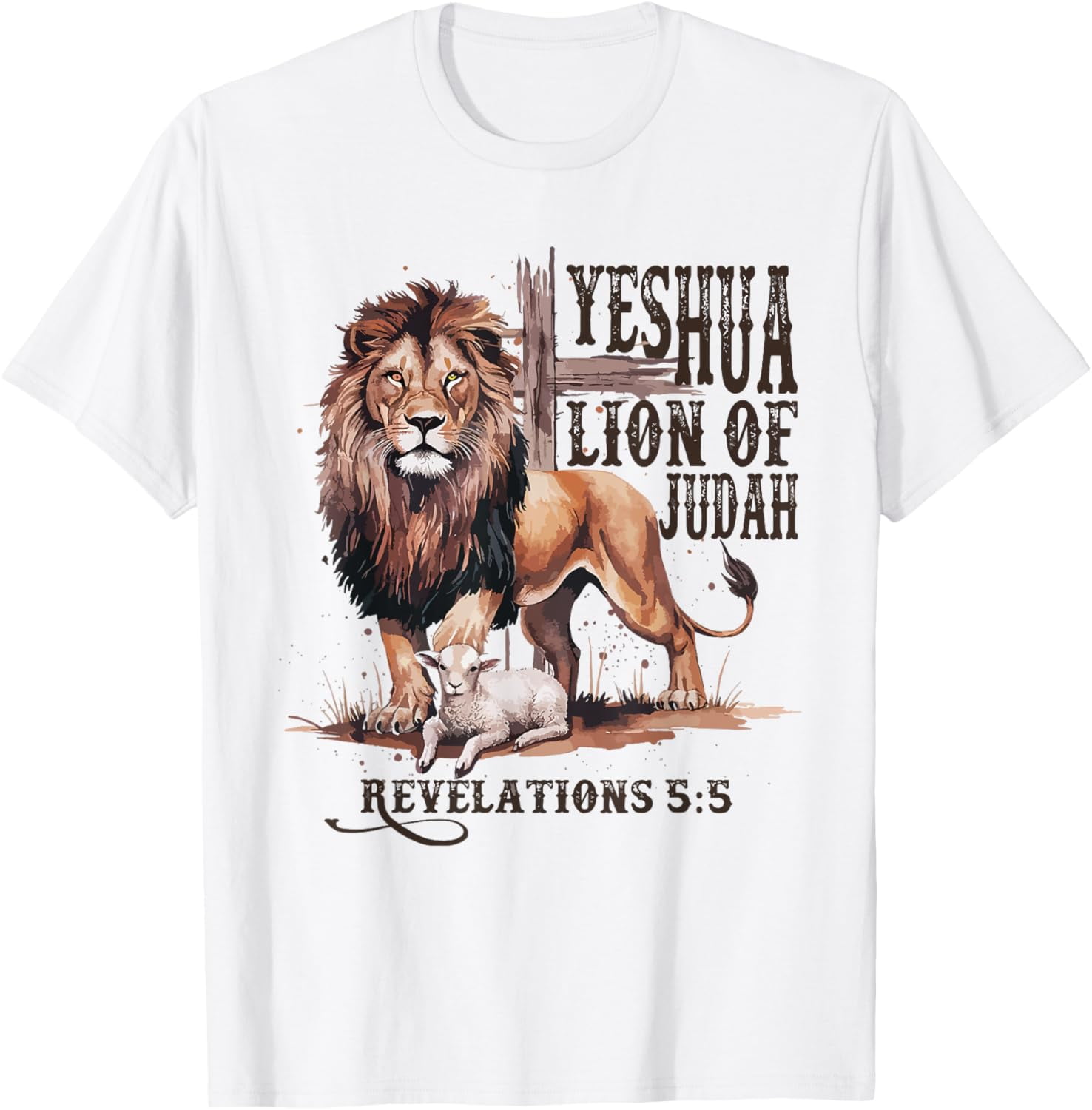 Simple Fit Lion Of Judah Yeshua Christ Bible Religious Christian T ...