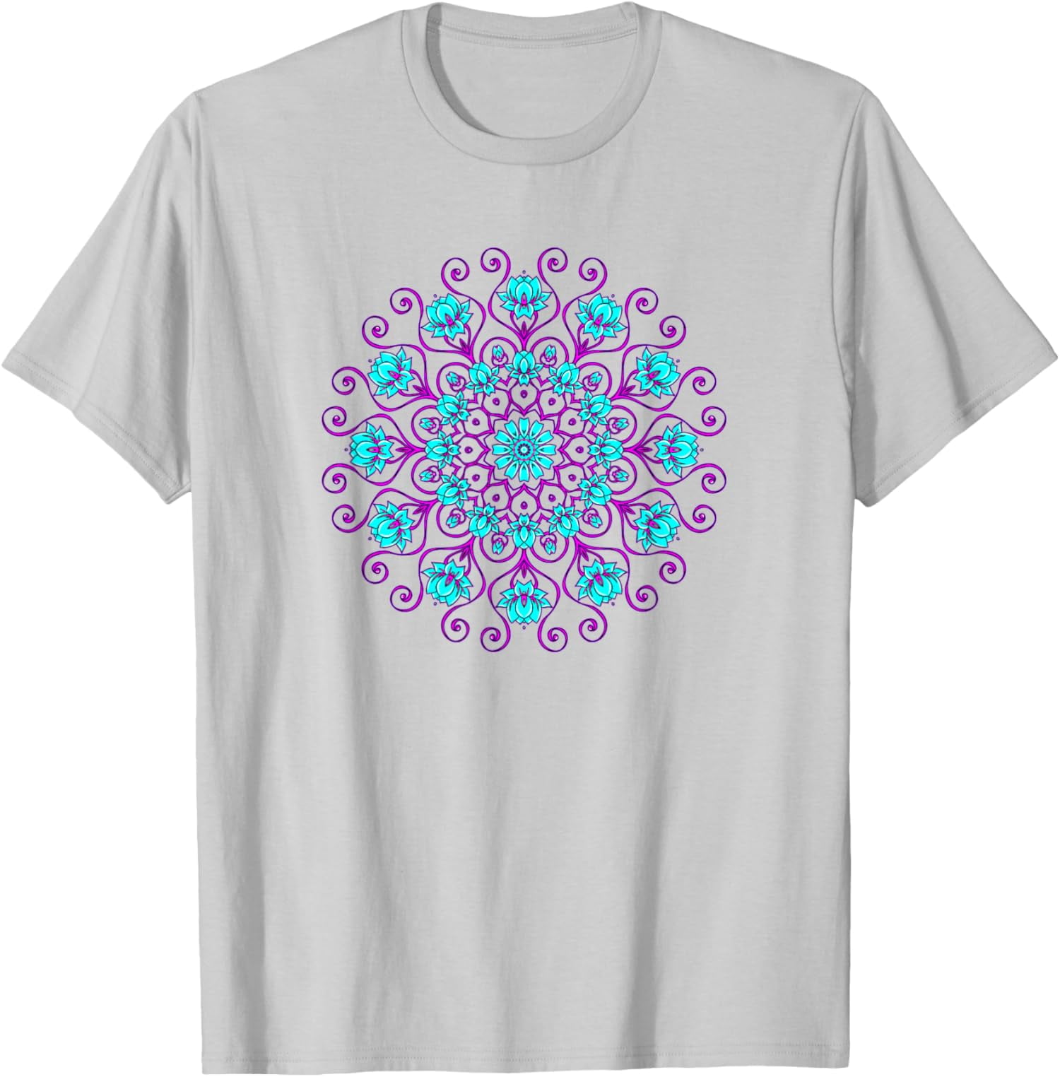 Simple Fit Lotus Flower Mandala Yoga Meditation Awareness Zen T-Shirt ...