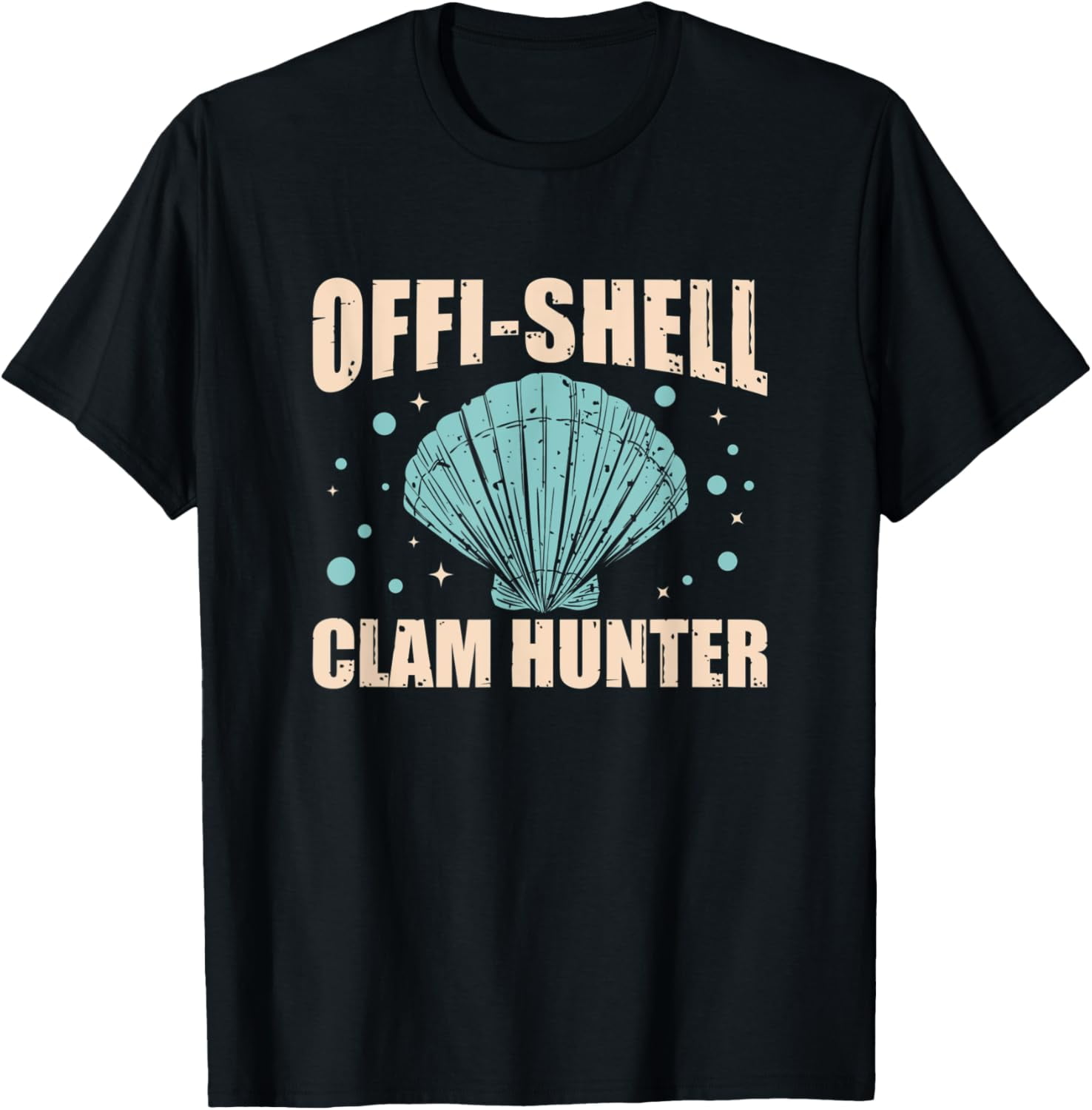 Simple Fit Offi-Shell Clam Hunter Shelling Seashell Collecting T-Shirt ...