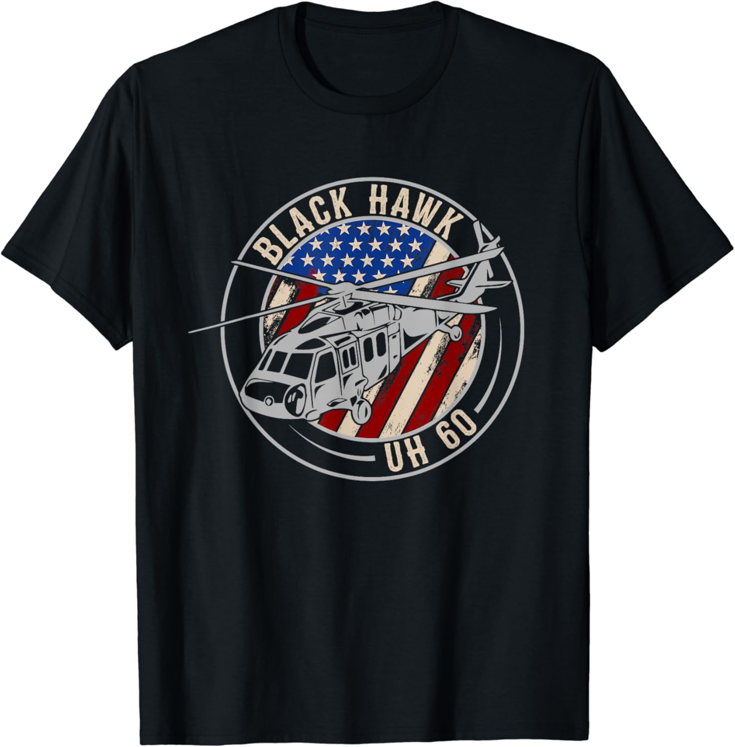 Simple Fit Patriotic Usa Flag Military Helicopter Uh-60 Black Hawk T ...