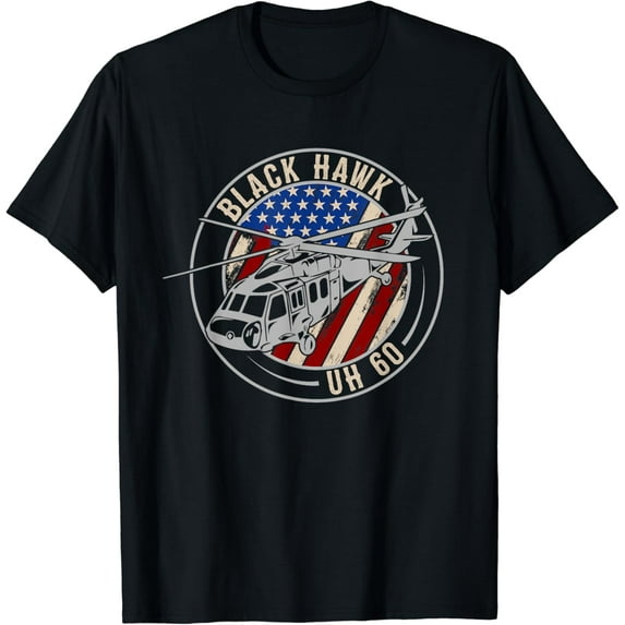 Simple Fit Patriotic Usa Flag Military Helicopter Uh-60 Black Hawk T ...