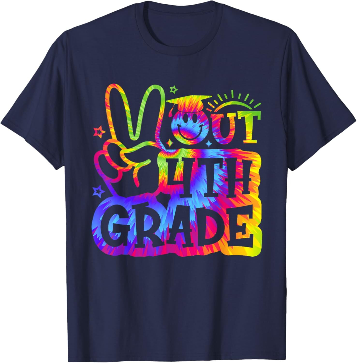 Simple Fit Peace Out 4Th Grade Tie Dye Last Day Of School Graduation T ...