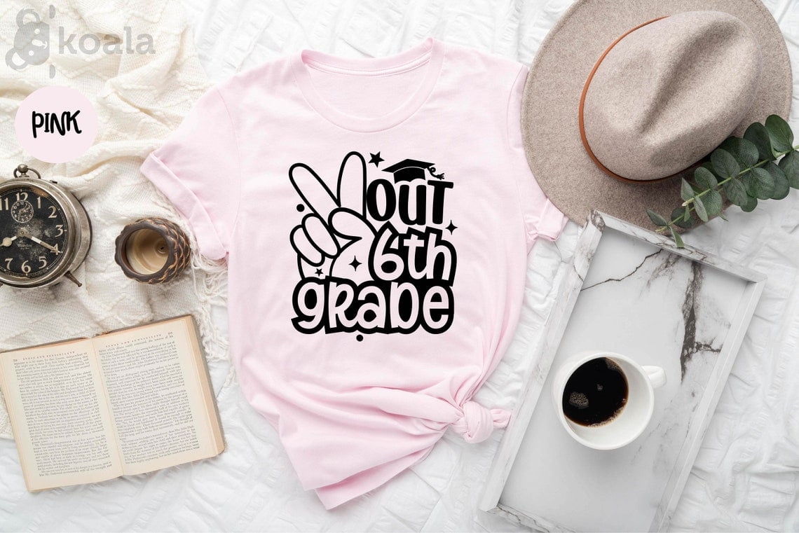 Simple Fit Peace Out Sixth Grade Shirt, Last Day of School, 6th Grade ...