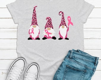 Simple Fit Pink Ribbon Gnomes, Breast Cancer, brand Tee, Pick From ...