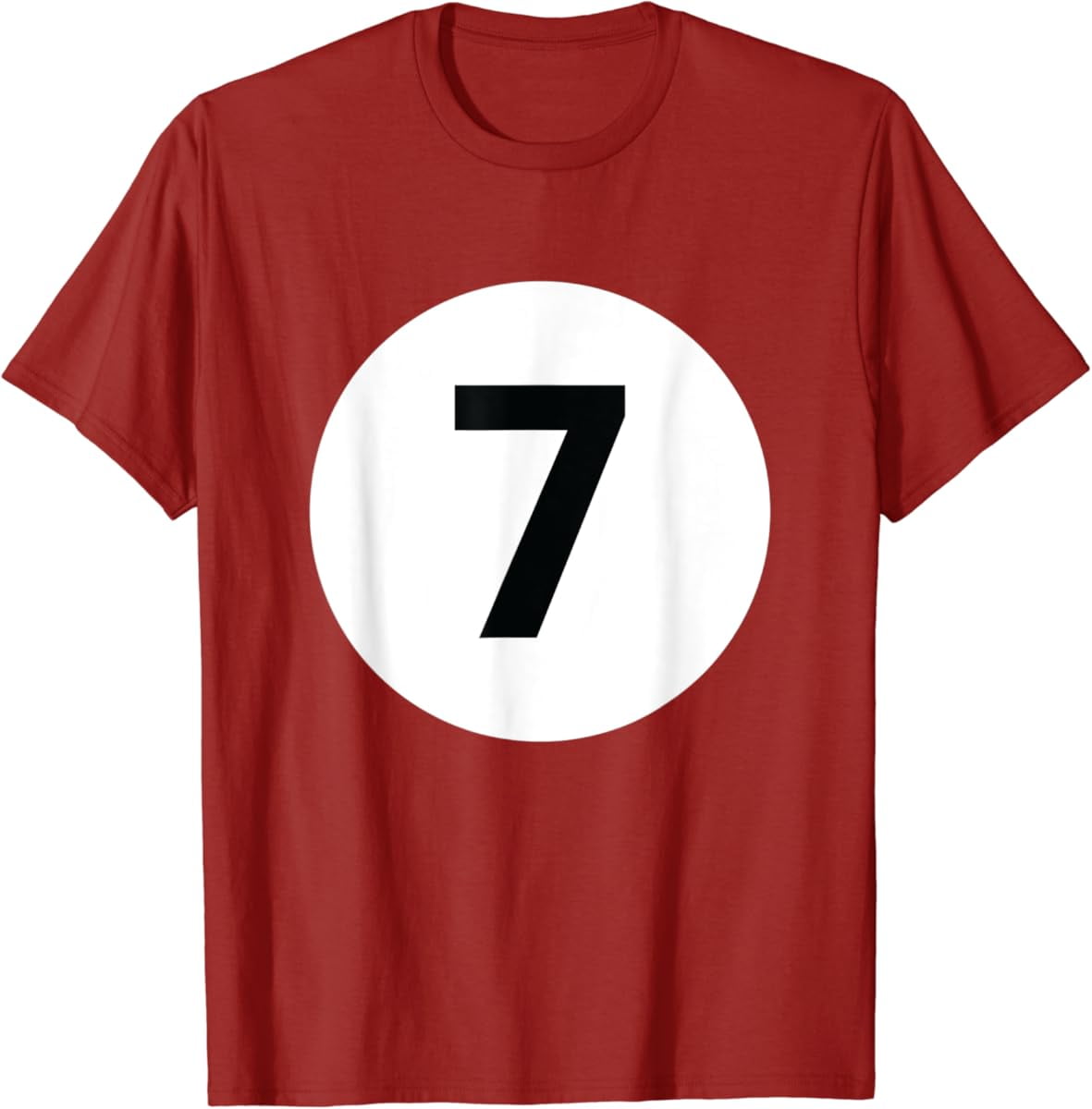 Simple Fit Pool Ball 7 Billiards Color Matching Costume T-Shirt All ...