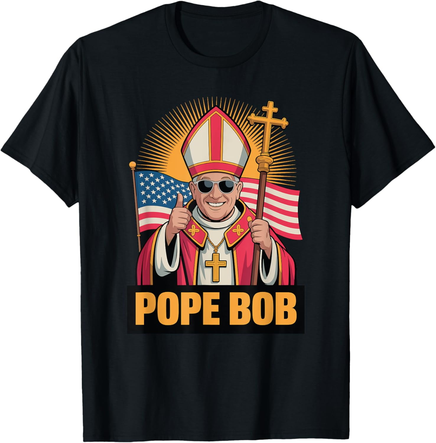 Simple Fit Pope Bob Robert Prevost Pope Leo Xiv Usa T-Shirt - Walmart.com