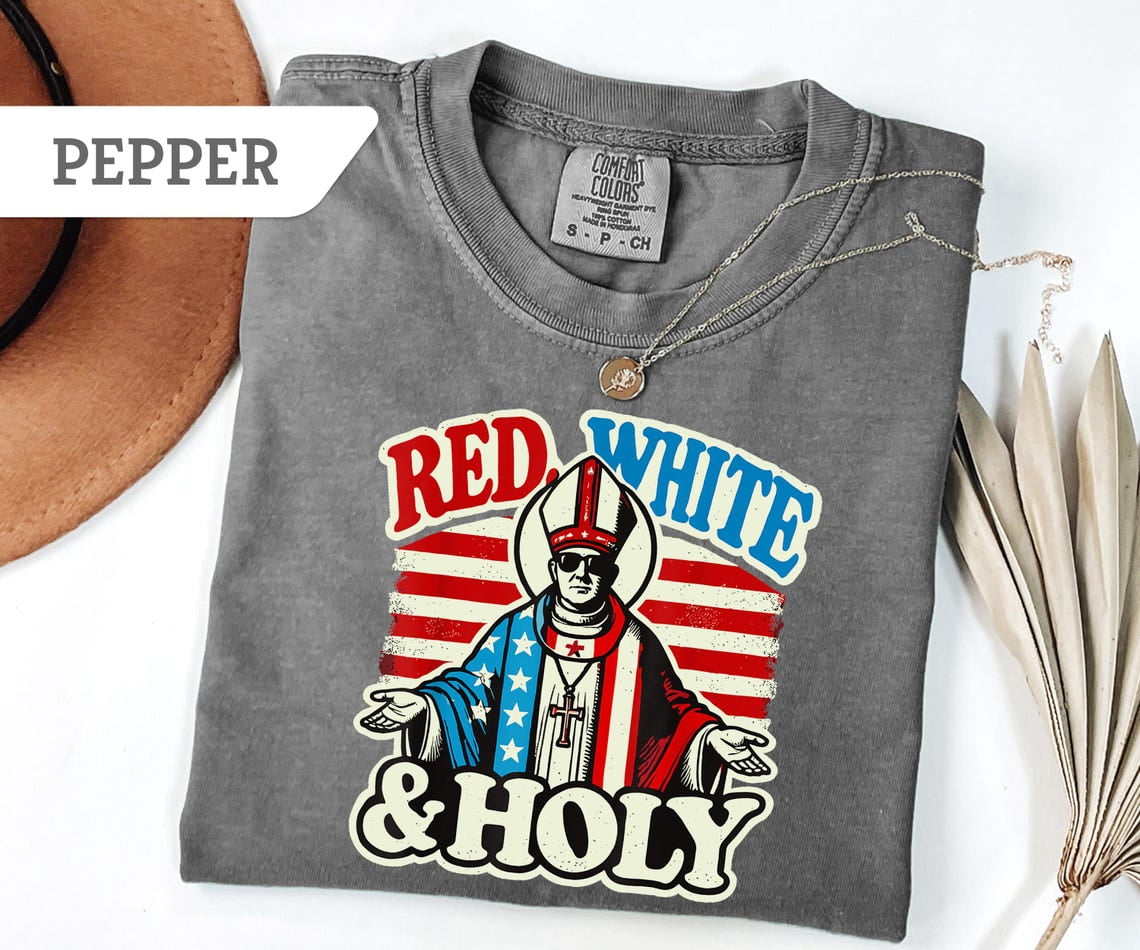 Simple Fit Pope Leo XIV Red White & Holy , Habemus Papam Shirt, Pope ...