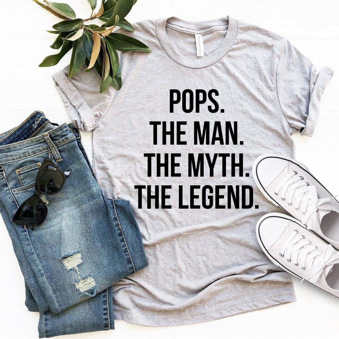 Simple Fit Pops Shirt, Fathers Day Shirt, Pops Gift, Pops The Man The Myth The Legend, Pops ...