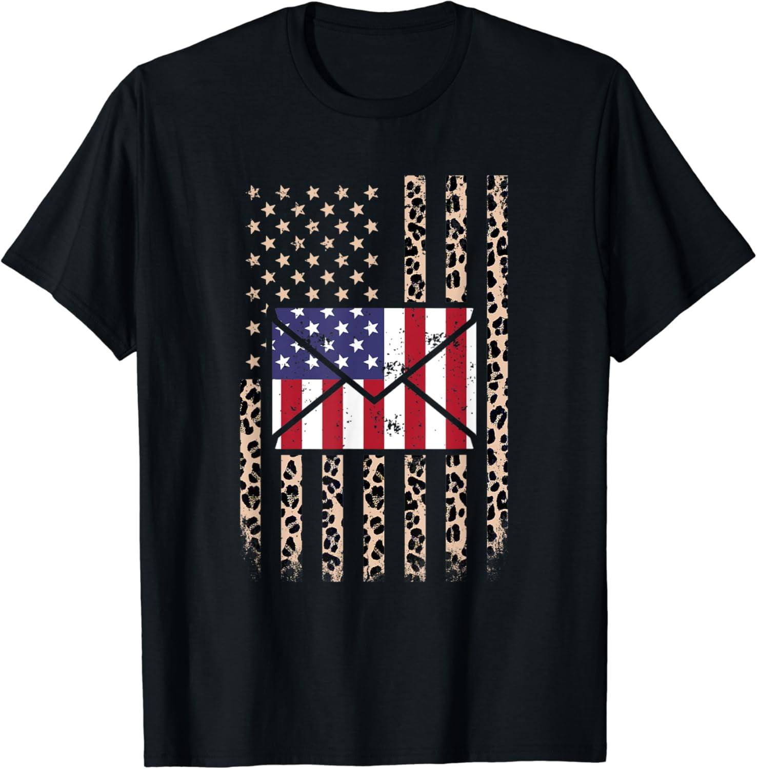 Simple Fit Postal Worker American Flag Panther Print 4Th Of July Usa T-Shirt - Walmart.com