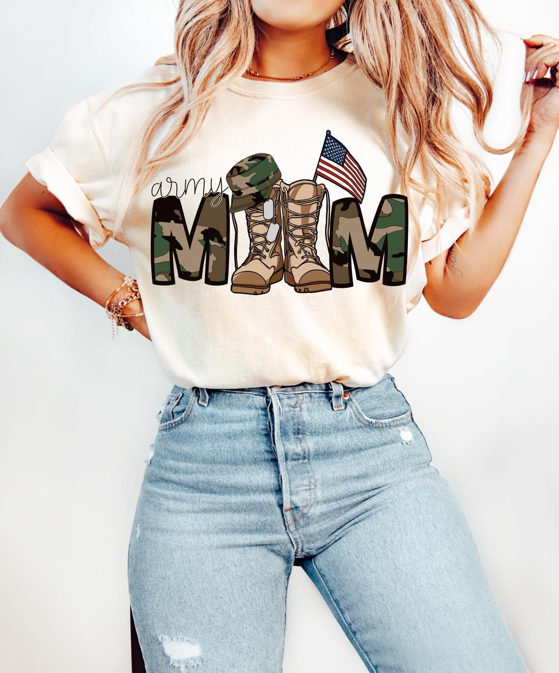 Simple Fit Proud Army Mom , Trendy Army Mom Shirts, Soldier Mama Shirt, Army Family Shirts, Usa ...