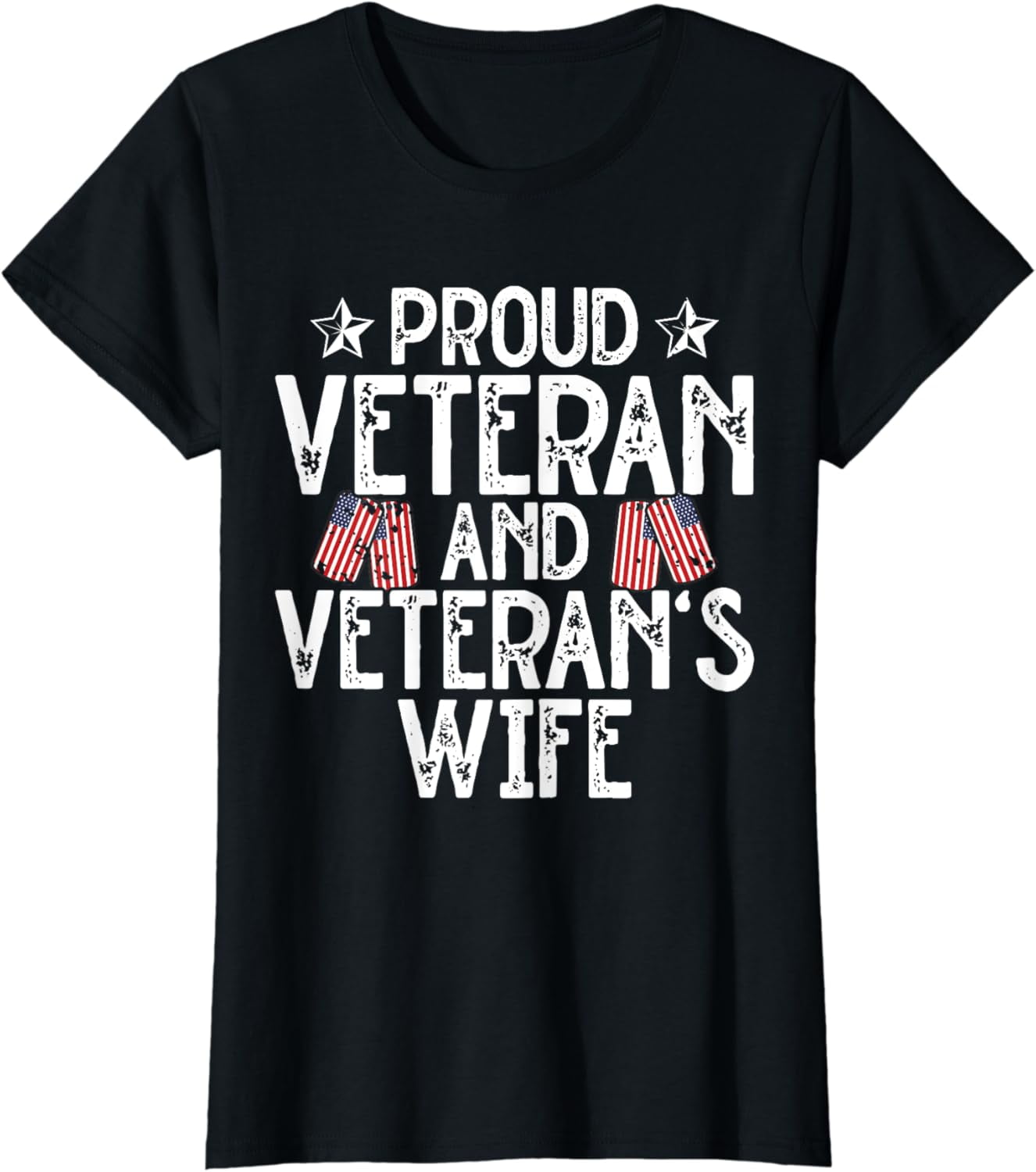 Simple Fit Proud Veteran And Veteran'S Wife Veteran Female Patriotic T ...