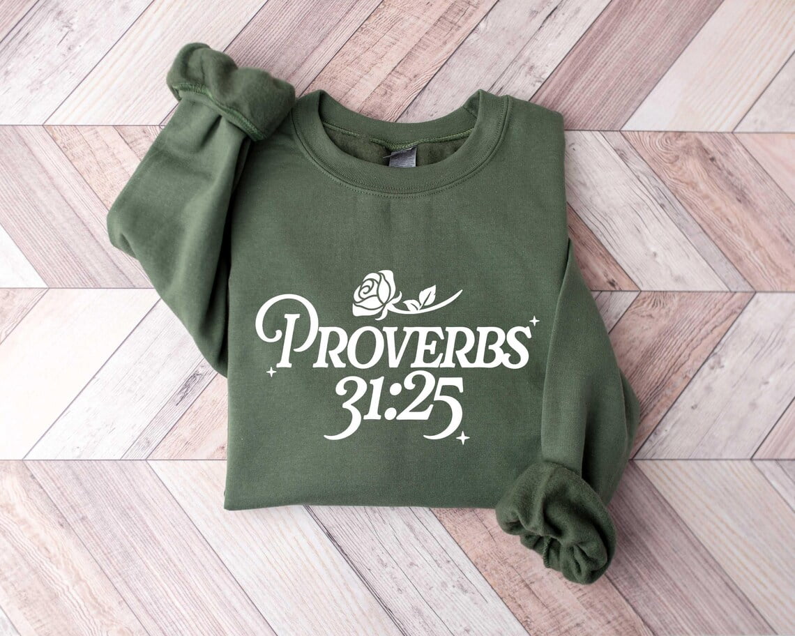 Simple Fit Proverbs 31 Women Sweatshirt, Floral Bible Verse Shirt ...