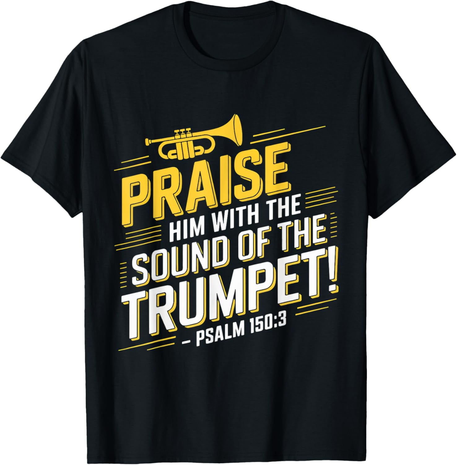 Simple Fit Psalm 150:3 Trumpet Gospel Christian Pray Faith Bible Verse ...