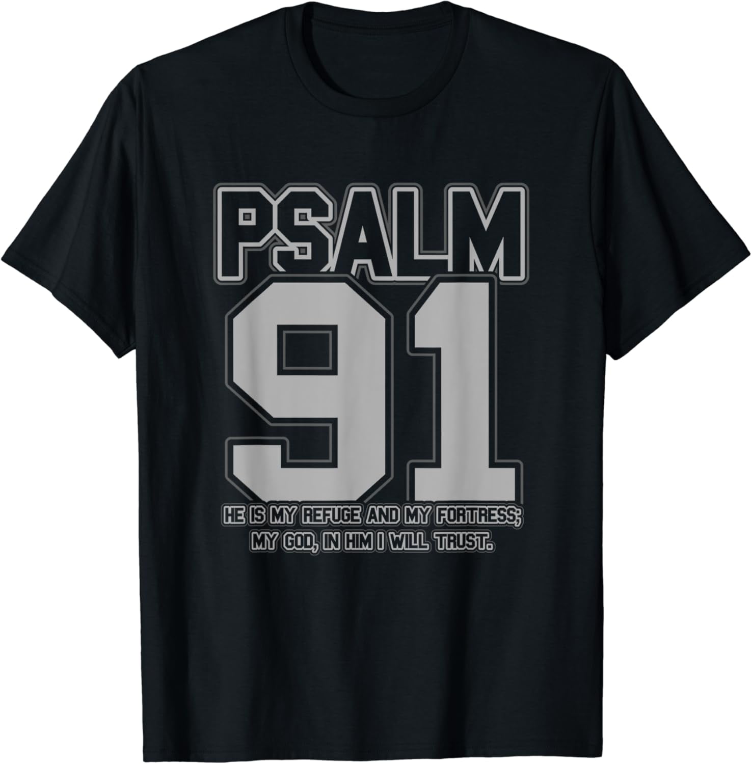 Simple Fit Psalm 91 Christian Bible Verse T-Shirt - Walmart.com
