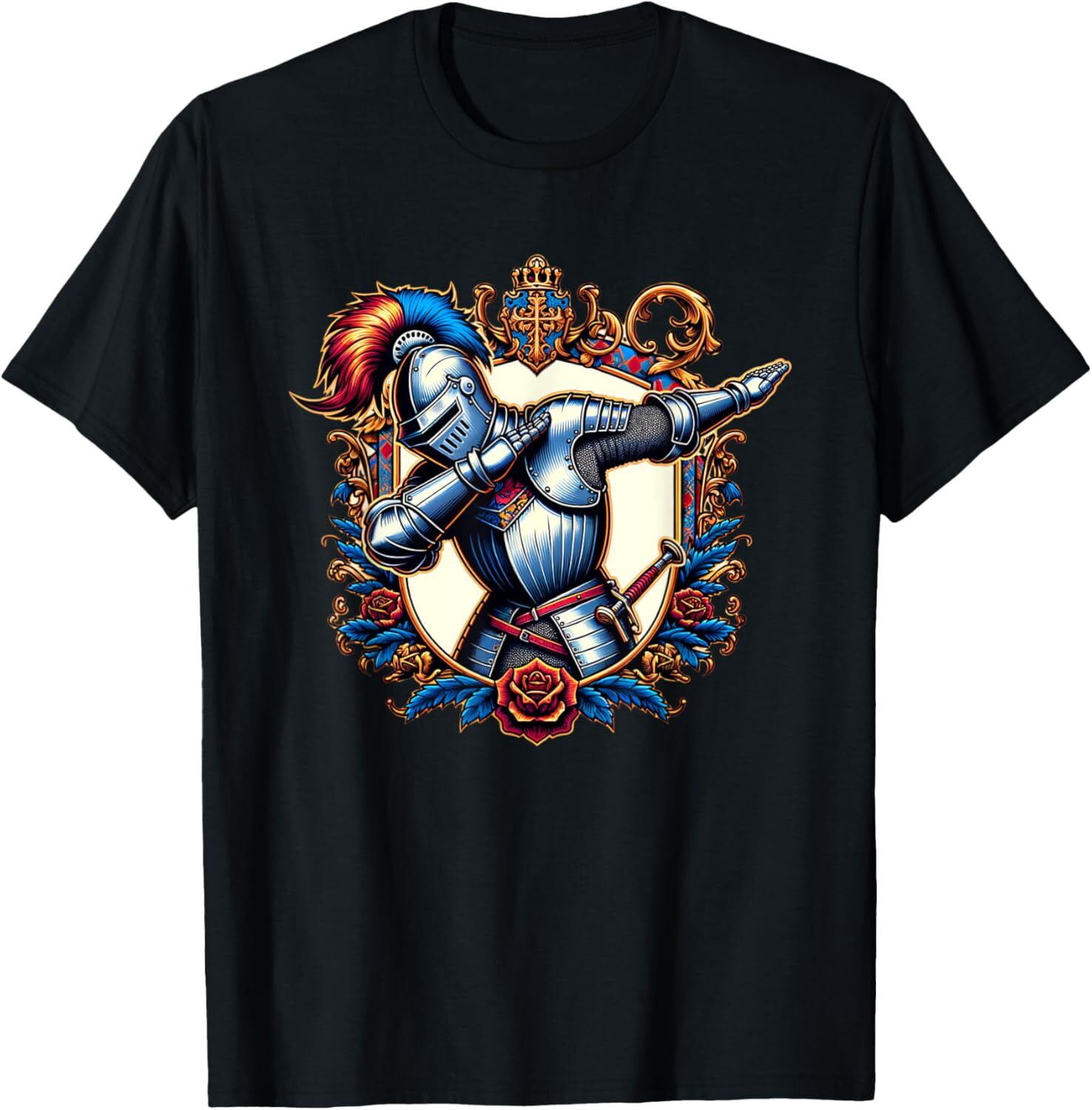 Simple Fit Ren Faire Dabbing Medieval Knight Renaissance Faire T-Shirt ...